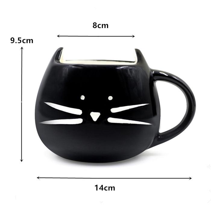 Cat Shaped Coffee Mug with Ears – I Love Kittys